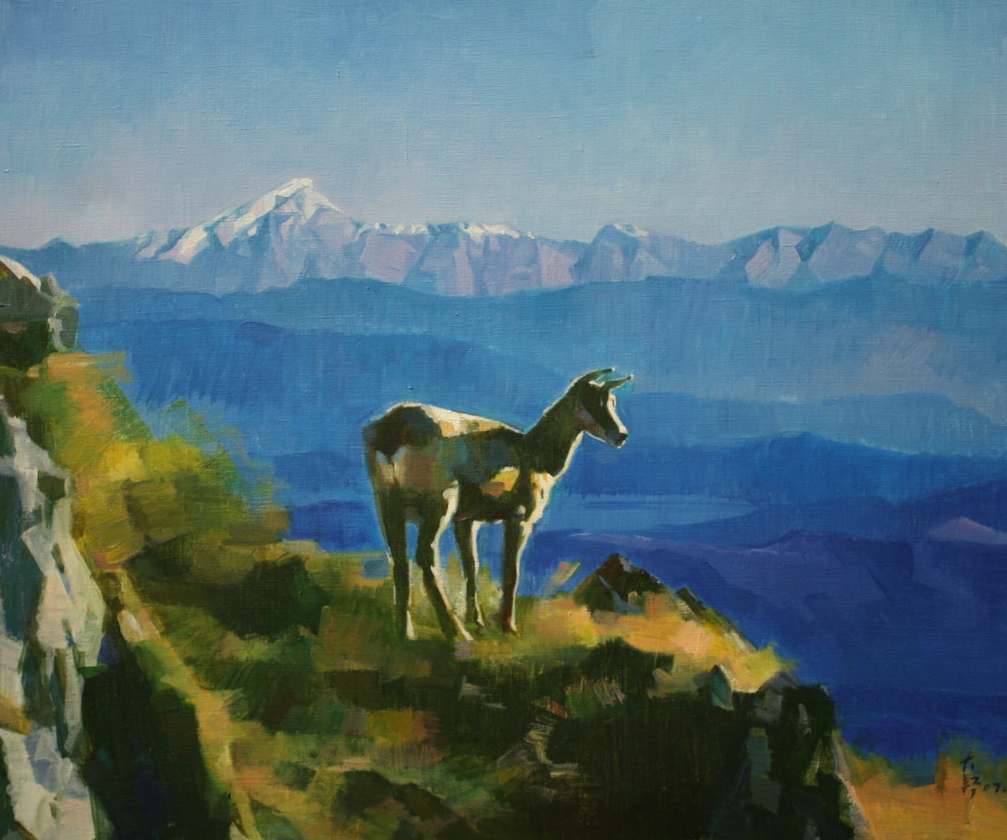 A Deer in the Mountain Slope 斜波上的鹿 – Dynasties Antique & Art Gallery